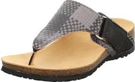 Think Damen JULIA chromfrei gegerbte nachhaltige Pantolette, SCHWARZ/KOMBI 9070