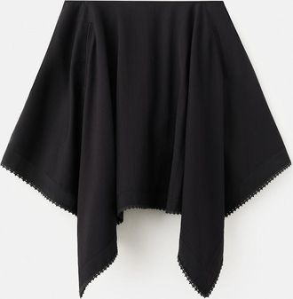 Mango Jupe asym&eacute;trique &eacute;vas&eacute;e noir - Femme - 32 - MANGO