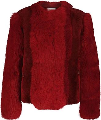 Akris Damen Lammfelljacke