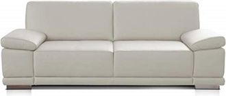 Cavadore 3-Sitzer Sofa Corianne in Kunstleder / Ledersofa in hochwertigem Kunstleder und modernem Design /Mit Armteilverstellung / 217 x 80 x 99 / Kunstleder w