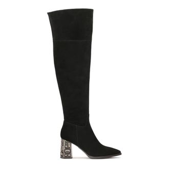 Kazar Wildleder Musketiere mit verziertem Absatz - - Shoes - Damen - Schwarzk - 36 EU