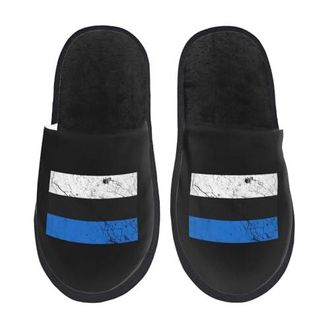 Generic &eacute;l&eacute;gant Pantoufles Effet de texture du drapeau Pantoufles Maison Confortable Chaussons en Feutre pour Hiver Femme Ext&eacute;rieur L