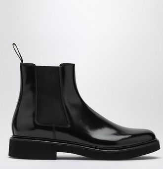 Doucal's Black leather Beatles ankle boot