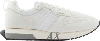 A|X Armani Exchange Sneaker f&uuml;r Herren, Netzmaterial, Kontrastsohle (Naturwei&szlig;)