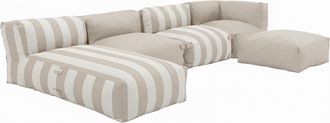 Oviala Gartenm&ouml;bel, modular, gestreift, 5-Sitzer, Beige - Mixi
