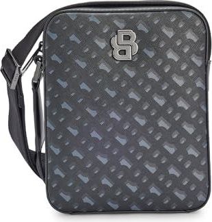 BOSS Hommes B ICON Sac reporter &agrave; motif monogramme avec garnitures embl&eacute;matiques