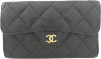 Chanel Portefeuille Pre-owned (bi-fold) - Femme - Pre-owned - Noir - Taille: ONE Size