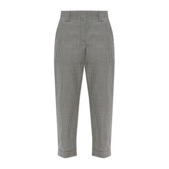 Versace Femme, Pantalons, Noir, Taille: 40 FR Wool Plaid Pantalons
