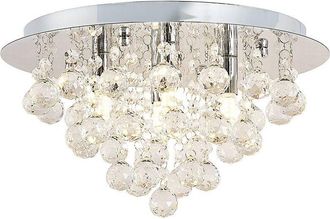 Lindby Lindby - Plafonnier à intensité variable Antonino en cristal pour salon & salle à manger