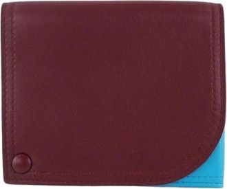 Bottega Veneta unisex, Pre-owned, Rouge, Taille: ONE Size Portefeuille en cuir Pre-owned