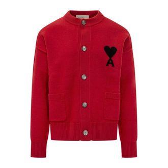 Ami De Coeur Rundhals-Strickjacke - - Knitwear - Herren - Rot - L