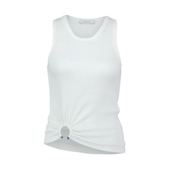 Paco Rabanne Tanktop mit charakteristischem Piercing - - Tops - Damen - Wei&szlig; - XS
