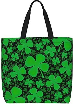 Generic Sac Fourre-Tout La Saint-Patrick Sac &Agrave; Main D&eacute;contract&eacute; Lavables Pliable Sacs En Toile &Eacute;paule, Pour Filles, &Eacute;cole, Voyage, Burea