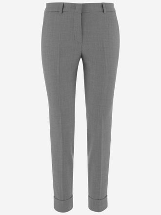 Ql2 Quelledue Pantalon en laine extensible Ql2 Donna