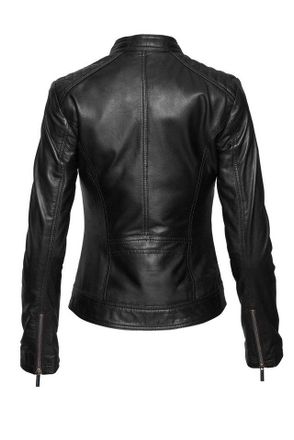 Bugatti Lederjacke (1-St) mit gesteppter Schulterpartie