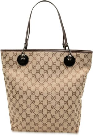 Gucci Shopper - GG Canvas Eclipse Tote - Gr. unisize - in Braun - f&uuml;r Damen
