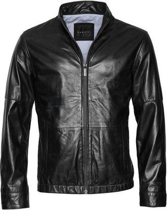 Bugatti Lederjacke BUANGELO (1-St) Mit seitlichen Eingrifftaschen