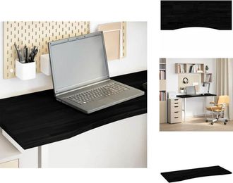 vidaXL Schreibtischplatte Dunkelbraun 120x50x2,5 cm Massivholz Eiche - Schreibtischplatte - Schreibtischplatten - Arbeitsplatte - Tischplatte