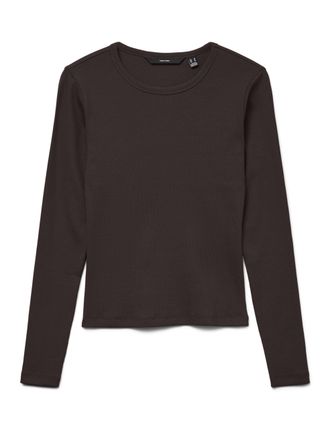 Vero Moda Damen Vmchloe Ls Short Top Ga JRS Noos, Chocolate Torte, Small