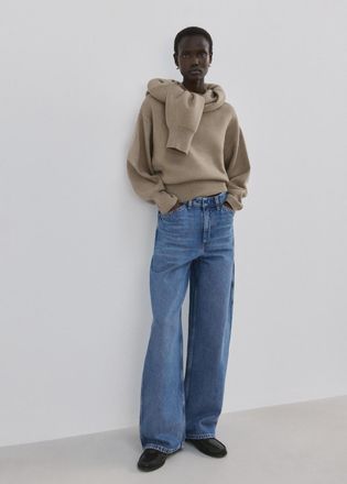 Mango Balloon-Jeans mit mittlerer Bundh&ouml;he mittelblau - Damen - 32 - MANGO