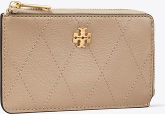 Tory Burch Damen Gestepptes Charlie Kartenetui mit Rei&szlig;verschluss
