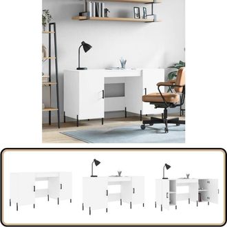vidaXL Schreibtisch Weiß 140x50x75 cm Holzwerkstoff - Schreibtisch - Bürotisch - Home Office - Arbeitsplatz - Weißer Schreibtisch