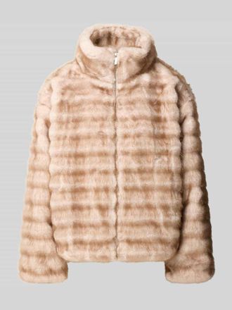 Zero Relaxed Fit Jacke aus Kunstfell mit Stehkragen