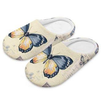 Coloranimal Pantoufles de spa pour femme - Pantoufles dint&eacute;rieur en vrac antid&eacute;rapantes &agrave; bout ferm&eacute;, Fleur aquarelle., 35.5/36.5 EU