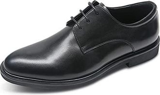 Generic Chaussures Oxford Formelles for Hommes, Chaussures Derby &agrave; Lacets, Bout Rond Bruni, en Cuir, Semelle en Caoutchouc antid&eacute;rapante, Talon Bas et Bloc, f