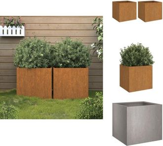 vidaXL Vidaxl - Jardini&egrave;res 2 pcs 32x30x29 cm acier corten - Jardiniere - Pot De Fleurs - Acier Corten - Bac &agrave; Fleurs - D&eacute;co Jardin
