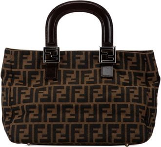 Fendi Shopper - Small Zucca Canvas Twins Tote - Gr. unisize - in Braun - für Damen