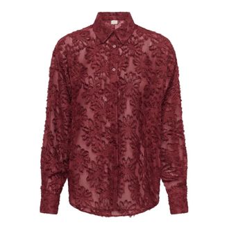 Kaffe Karory Shirt - Femme - Blouses et Chemises - Rouge - Taille: 36 FR