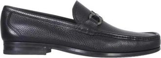 Ferragamo Homme, Chaussures, Noir, Taille: 39 1/2 EU Mocassins en cuir Gancini
