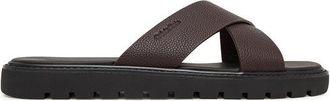 Calvin Klein Pantoletten Sq Molded Sandal Xcross Lth HM0HM02235 Braun