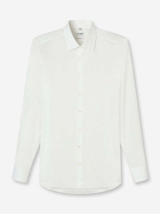 Olymp Chemise ajust&eacute;e ivoire en coton stretch