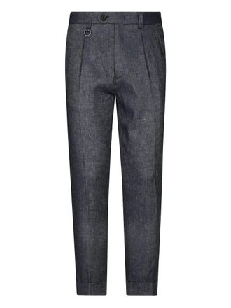 Paolo Pecora pantalon à détails de plis - Bleu