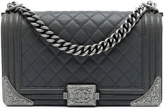Chanel Hobo Bags - Paris Dallas Old Medium Quilted Calfskin Cowboy Bo - Gr. unisize - in Grau - f&uuml;r Damen