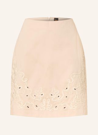 HUGO BOSS Rock Valembroi Mit Lochspitze beige