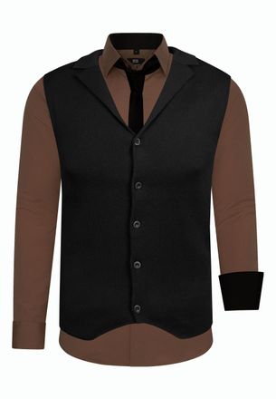 Rusty Neal Hemd mit Weste und Krawatte 3-teilig