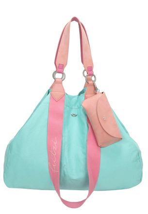 Fritzi Aus Preu&szlig;en Fritzi Izzy Canvas Pooly Shopper Baumwollmix Damen Handtasche Festival City Beach vegan abnehmbares Brillenetui 36 x 50 x 16 cm, Mint