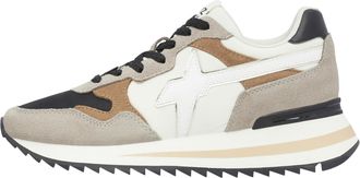W6YZ Sneakers aus technischem Gewebe und Veloursleder, Schwarz-Beige- 38