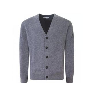 Manuel Ritz Homme, Pulls, Gris, Taille: L Wool English Rib Cardigan