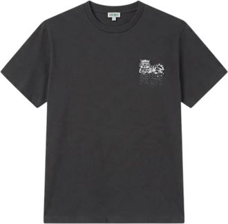 Kenzo T-shirt brod&eacute; Happy Tiger - Femme - Tops - Noir - Taille: 44 FR
