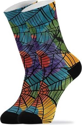 Generic Toile DAraign&eacute;e Color&eacute;e Chaussettes Respirantes Chaussettes Drole Unisex Chaussette 40Cm Pour Cyclisme Adulte Travail