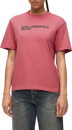 Karl Lagerfeld Regular Short Sleeves Essential Tee, Slate Rose, XL