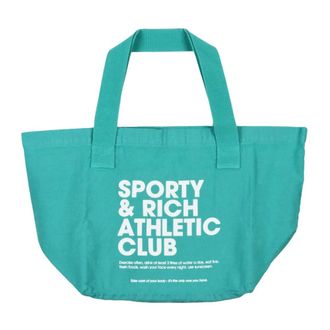Sporty & Rich Femme, Sacs, Bleu, Taille: ONE Size Canvas Shopper