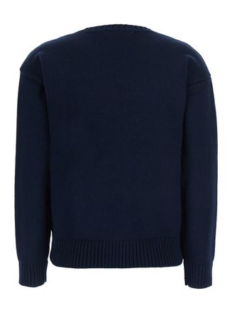 Lauren Ralph Lauren Dog Intarsia Cotton Sweater - Navy