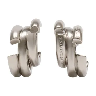 Balenciaga Womens Saint Germain Earrings Metal Silver Jewelry-Watches