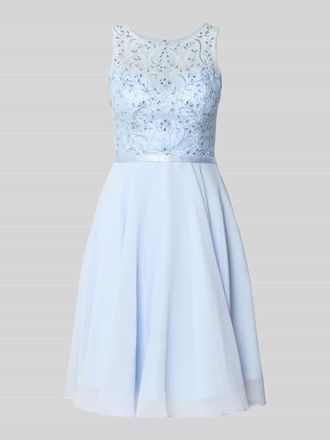 Luxuar Cocktailkleid mit Strasssteinbesatz