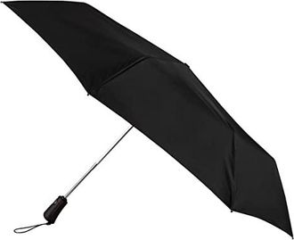 Isotoner Totes Eco X-TRA Strong Parapluie avec ouverture et fermeture automatique &agrave; cliquet Noir, Noir, Taille unique